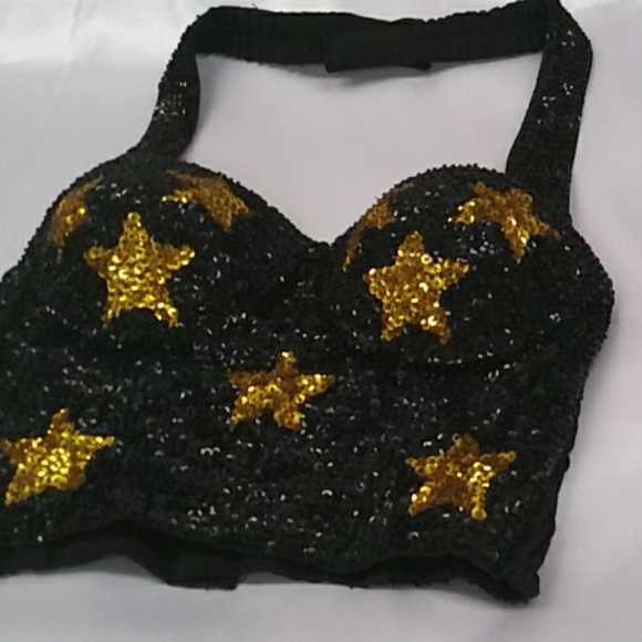 Dresses | Halter Gold Star Top | Poshmark